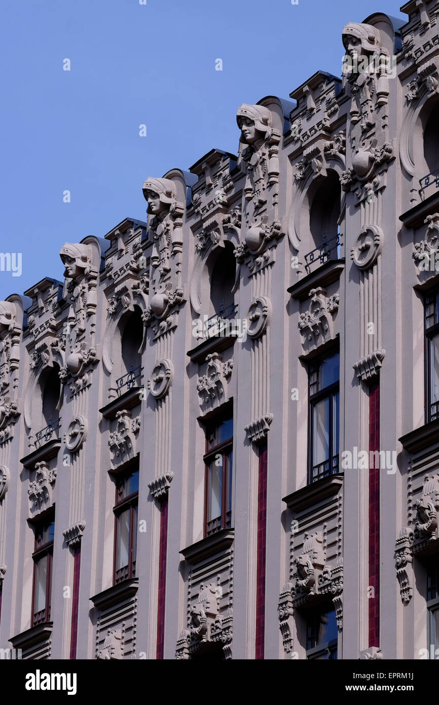 Art Nouveau decorations in Albert Street ( Latvian: Alberta iela ...