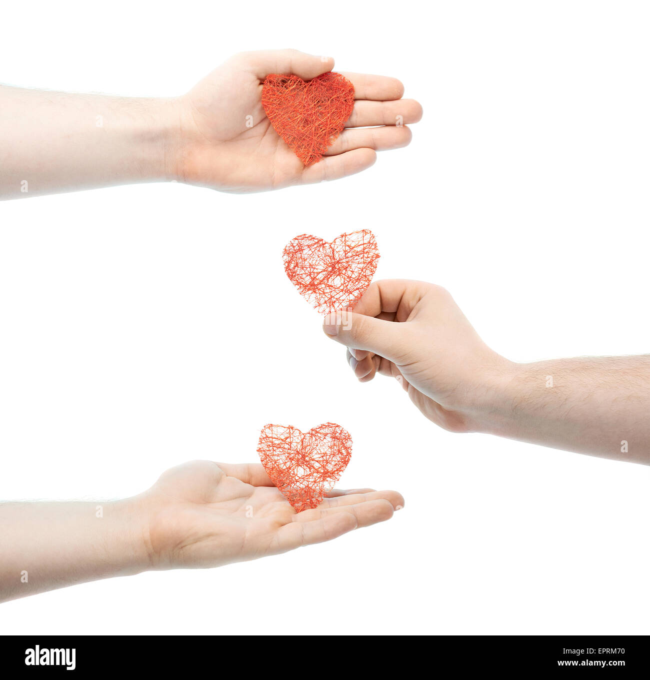Hand give red heart Cut Out Stock Images & Pictures - Alamy