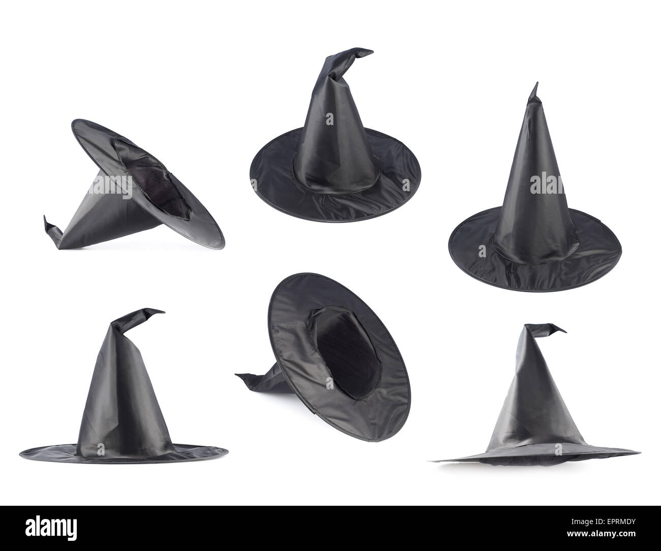 Black pointed cone shaped hat Stock Photo - Alamy