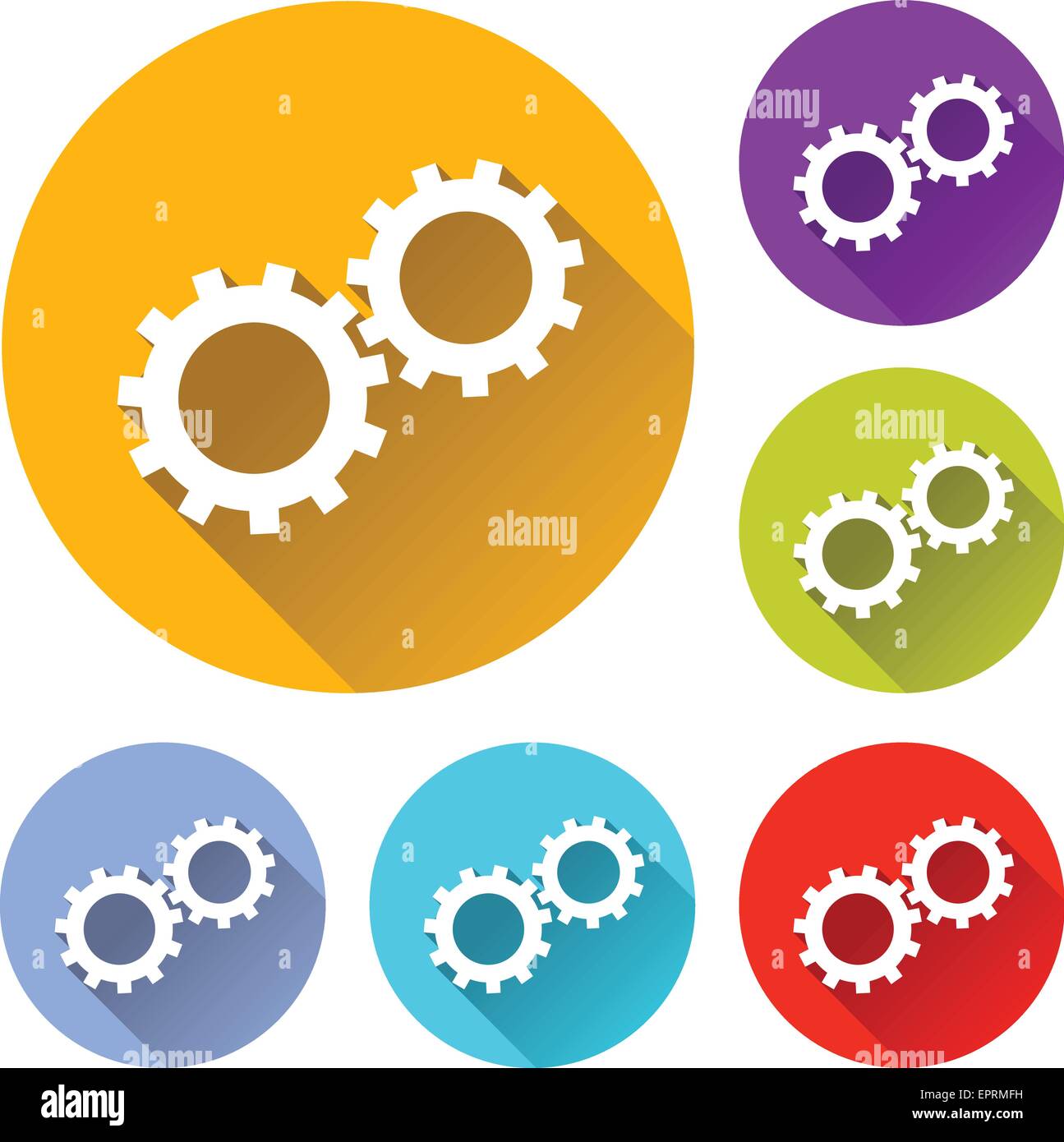 Green mechanical gears icon hi-res stock photography and images - Alamy