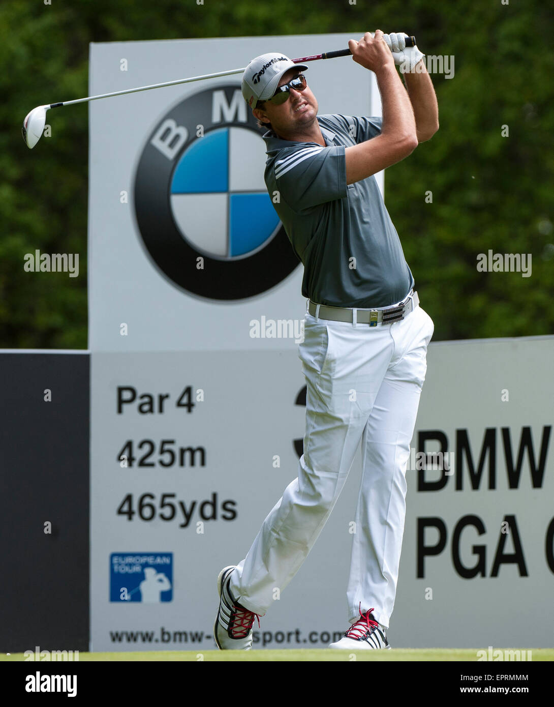 Wentworth, UK. 21st May, 2015. BMW PGA Golf Championship. Round 1. Jake ...