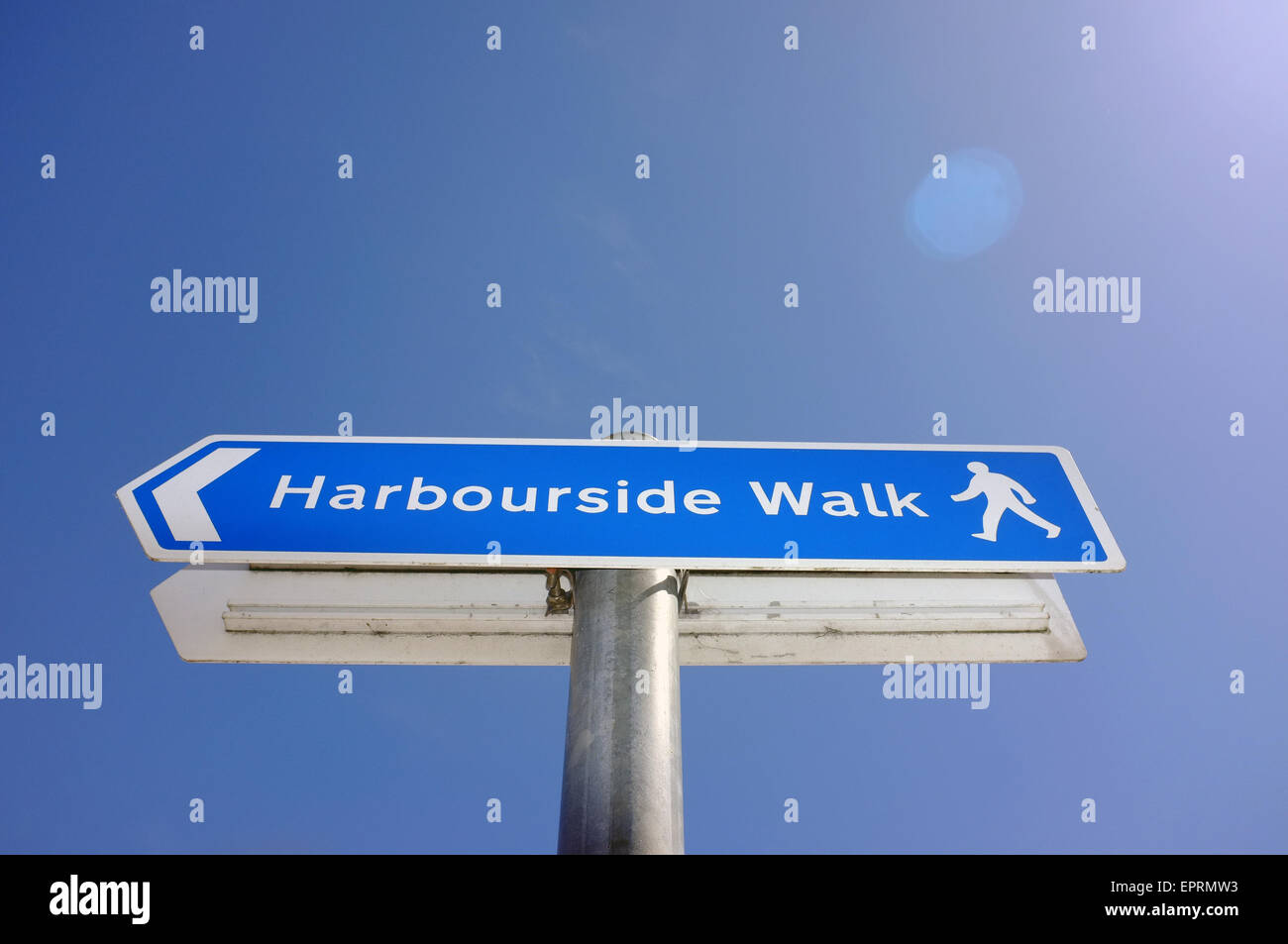 Harbourside footpath sign hi-res stock photography and images - Alamy