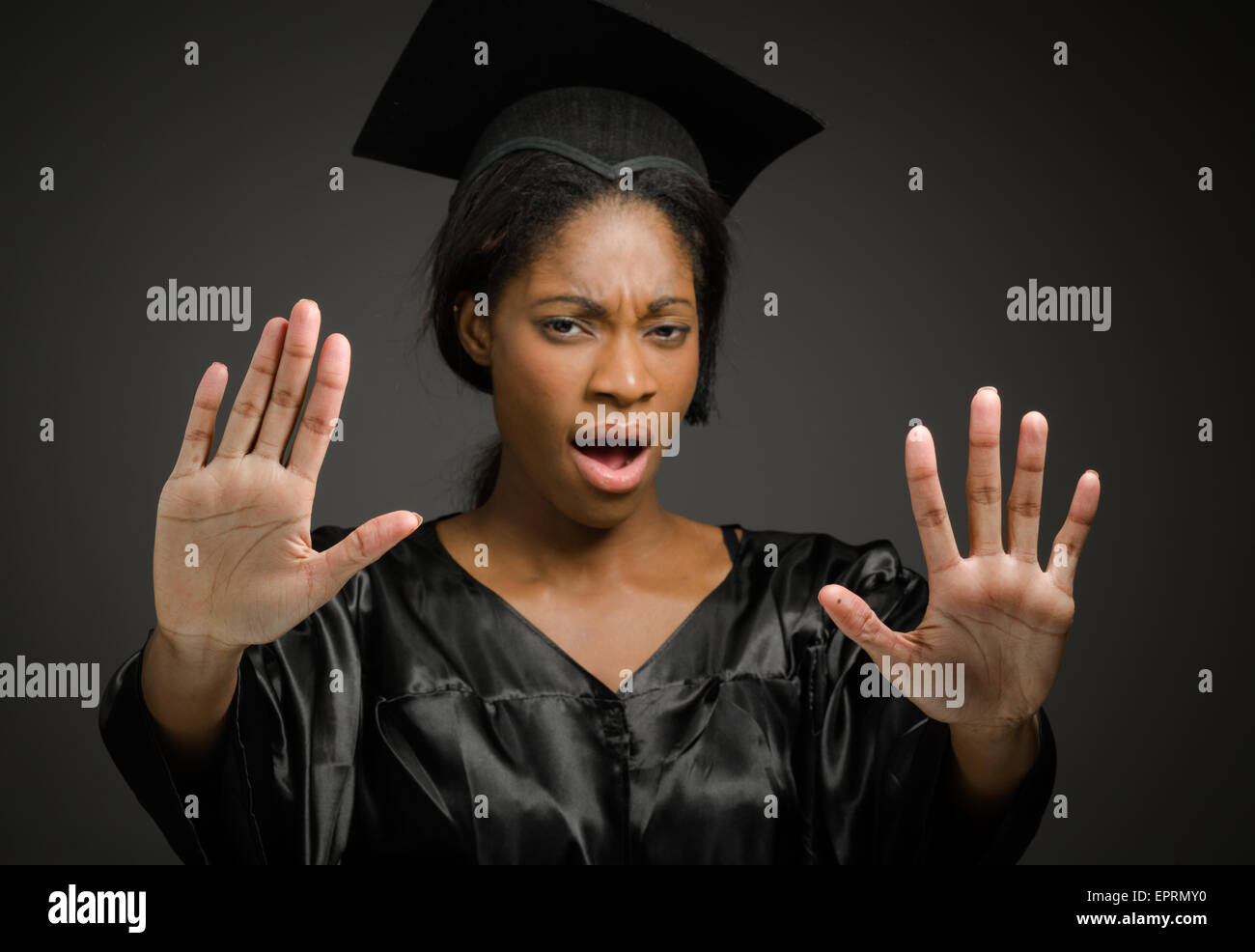 Model isolated on plain background in studio Stock Photo - Alamy