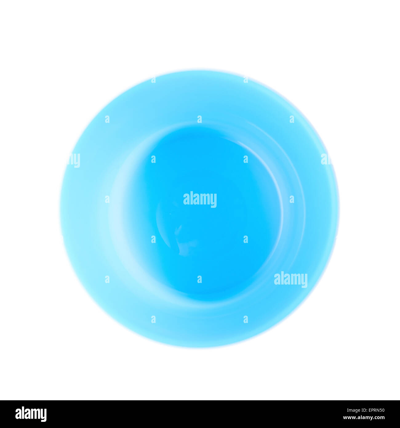 Blue plastic beaker cup isolated Stock Photo - Alamy