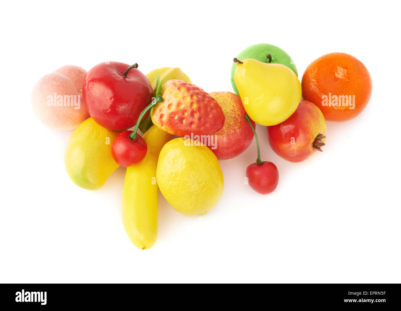 Pile of multiple artificial plastic fruits and berries Stock Photo - Alamy