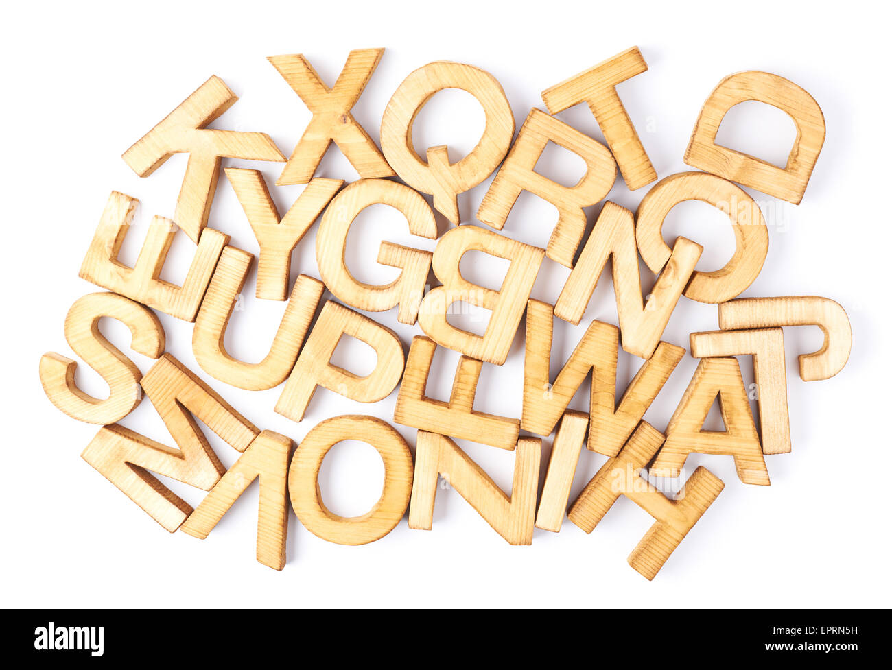 Surface covered with multiple wooden letters Stock Photo - Alamy