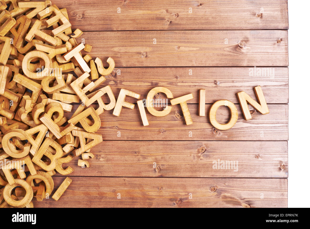 Word fiction made with wooden letters Stock Photo - Alamy