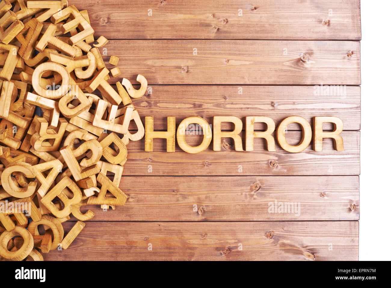 Word horror made with wooden letters Stock Photo - Alamy