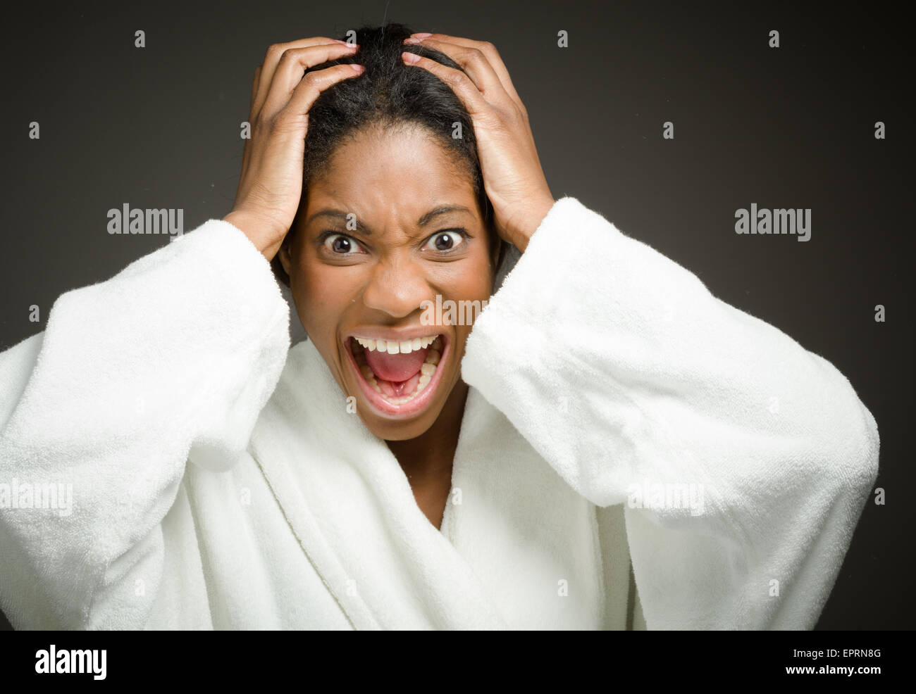 Model isolated on plain background in studio Stock Photo - Alamy