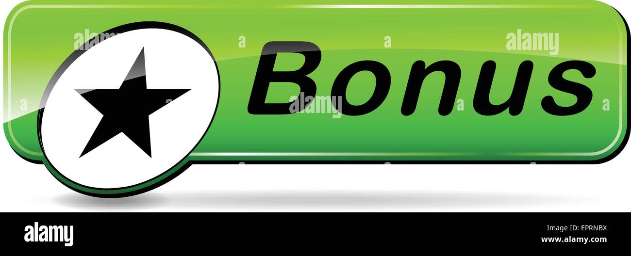 illustration of bonus green web design button Stock Vector Image & Art ...