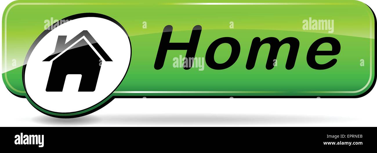 illustration of home green web design button Stock Vector Image & Art ...