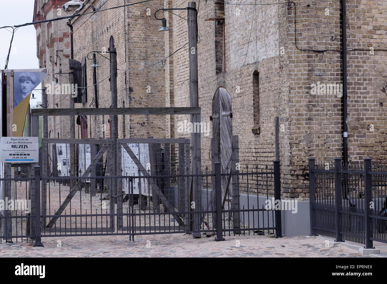 The Riga Ghetto open air museum in Maskavas Forstate, a neighborhood of ...