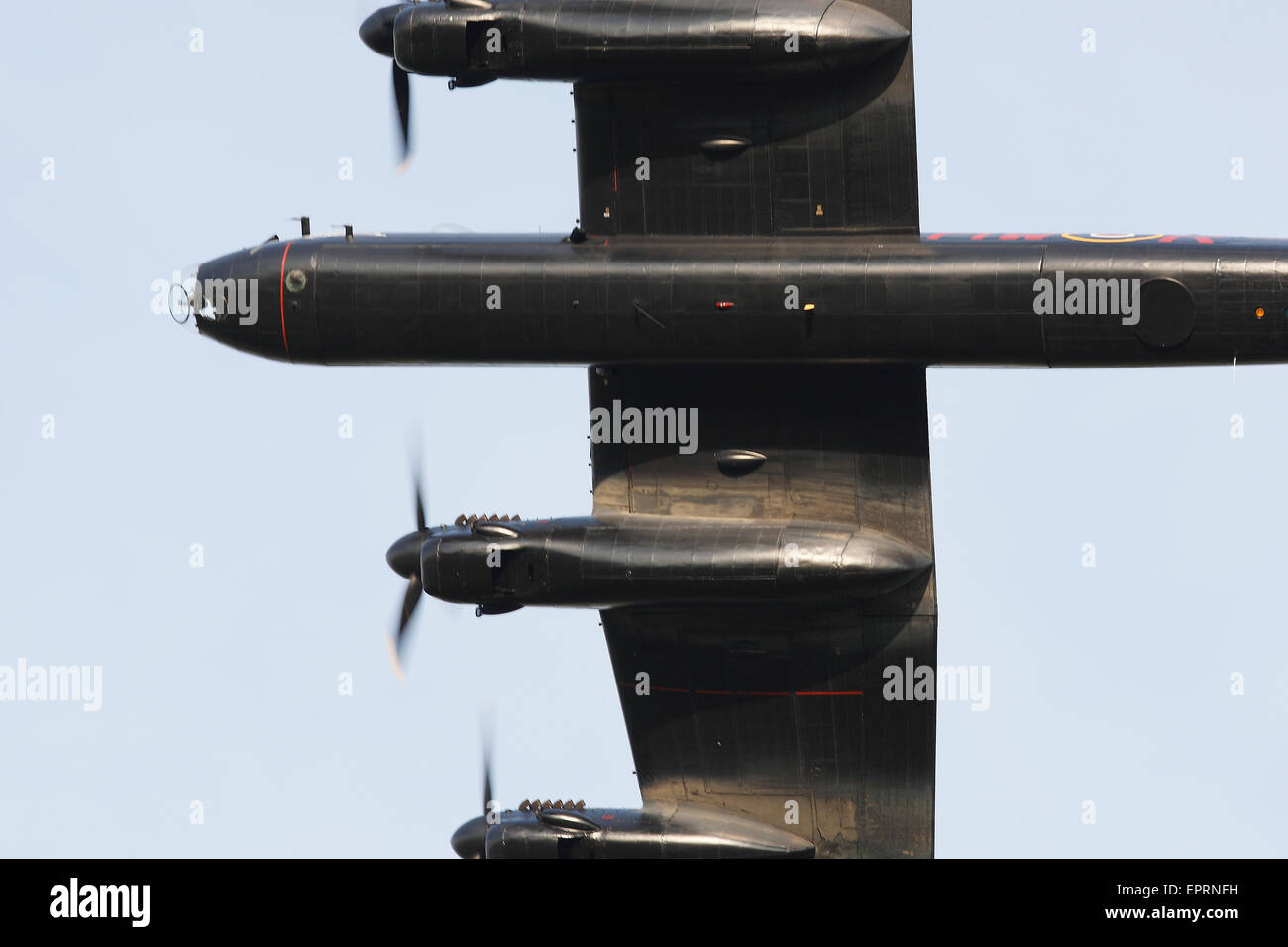Avro Lancaster WW2 Heavy bomber in flight Stock Photo - Alamy