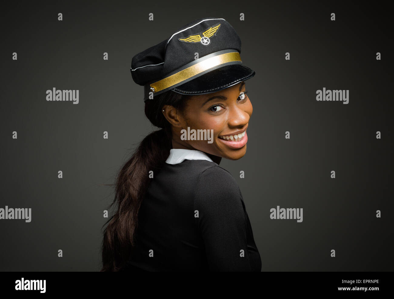 Model isolated on plain background in studio Stock Photo - Alamy