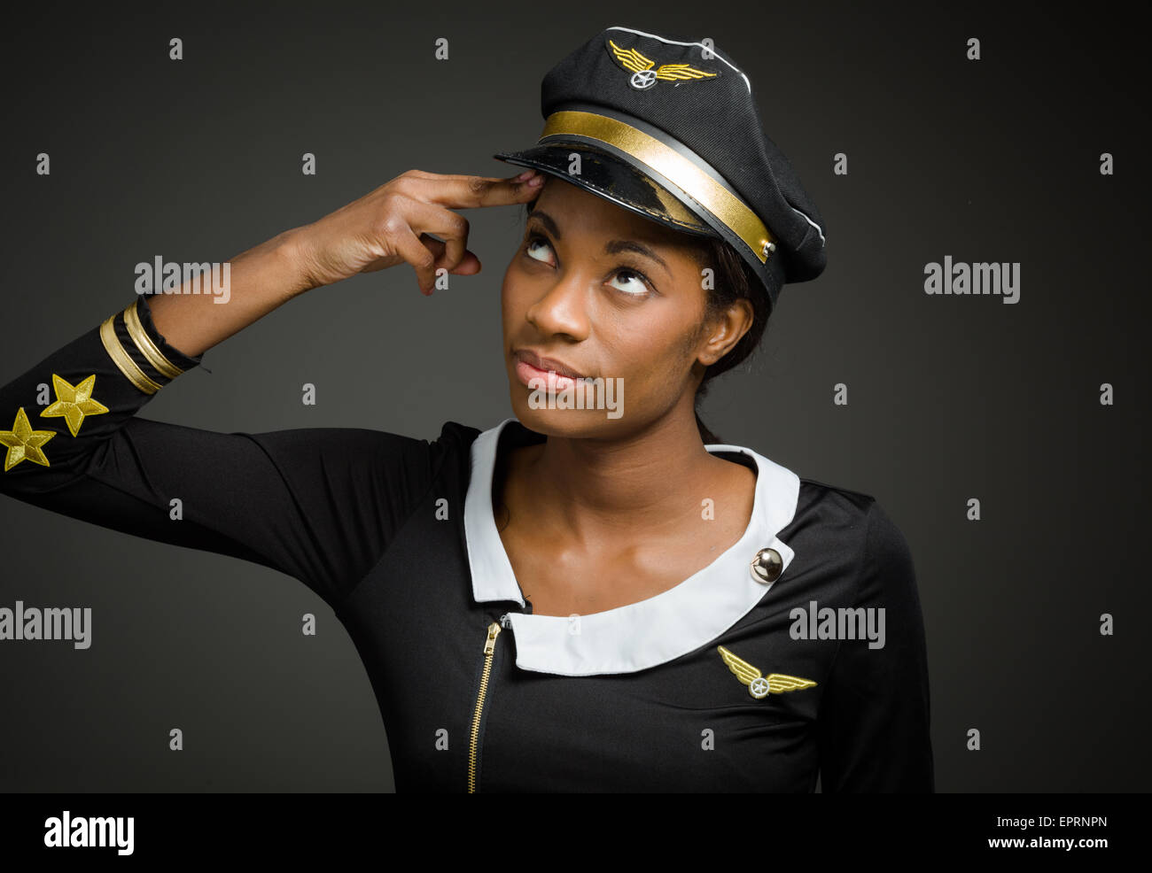 Model isolated on plain background in studio Stock Photo - Alamy