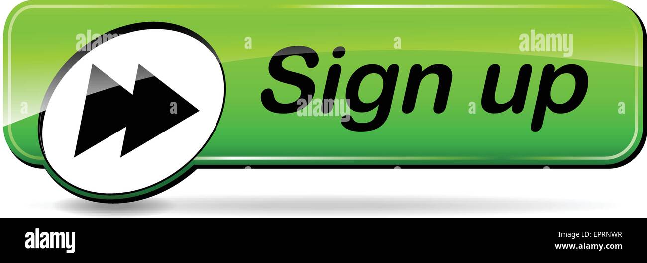 illustration of sign up green web design button Stock Vector Image ...