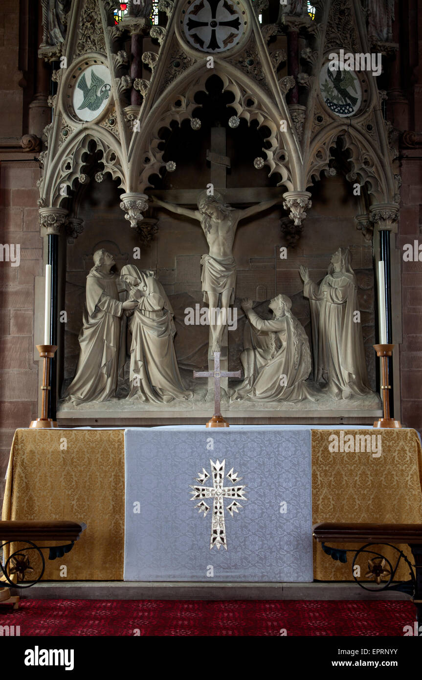 Crucifixion reredos in St. Philip and St. James Church, Hallow ...