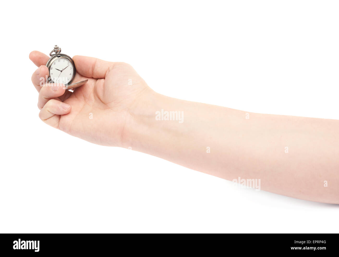 Hand holding old pocket watch Stock Photo - Alamy
