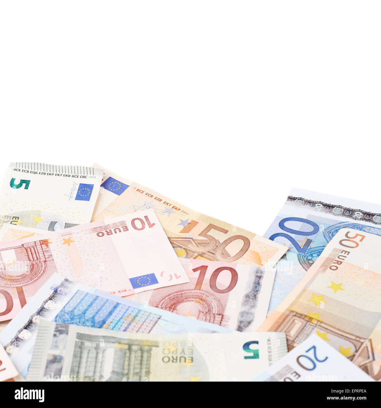 Multiple bank note euro bills Stock Photo - Alamy