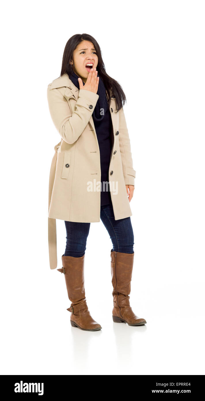 Model isolated on plain background in studio Stock Photo - Alamy