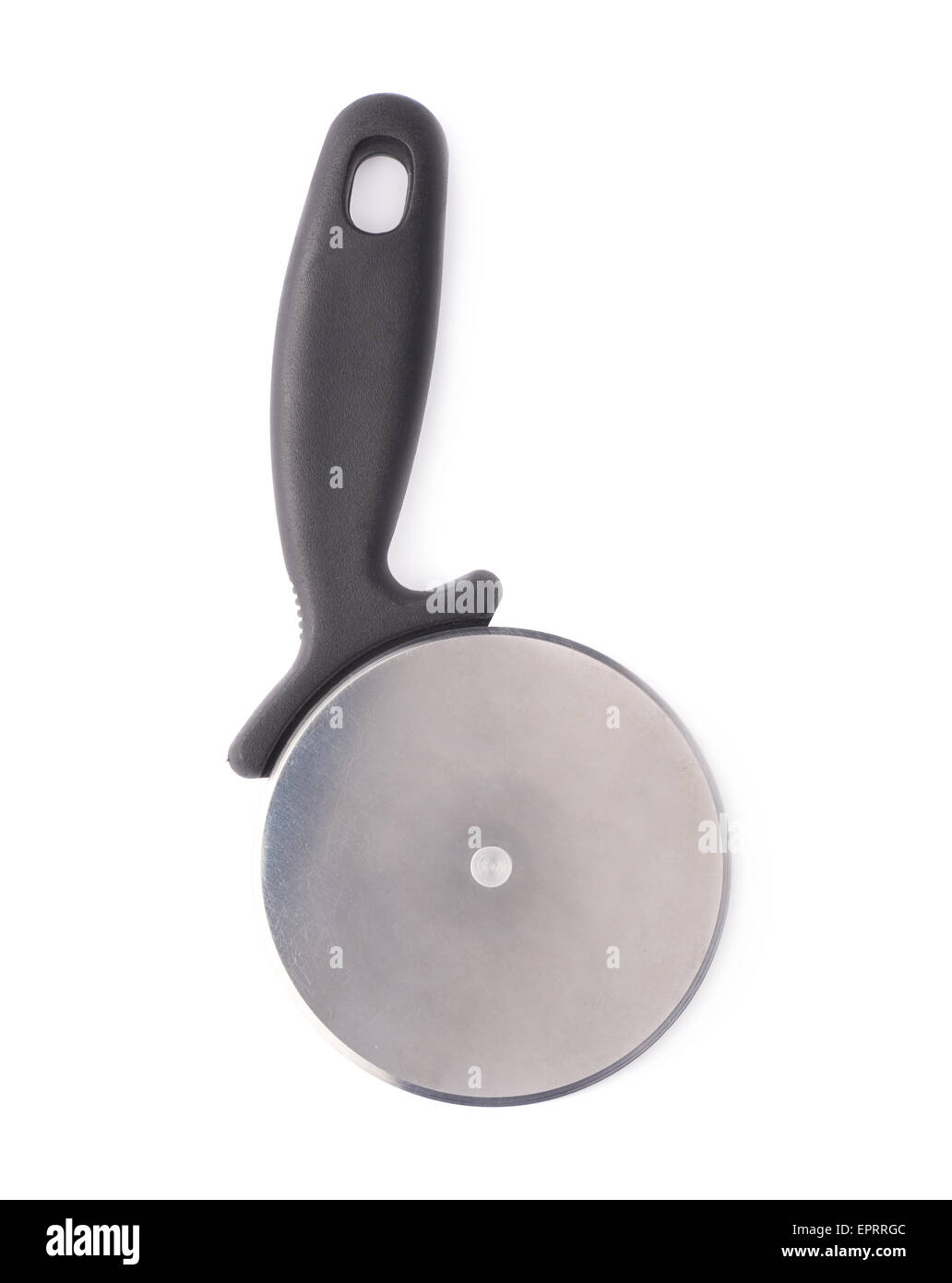 Metal pizza cutter wheel isolated Stock Photo - Alamy