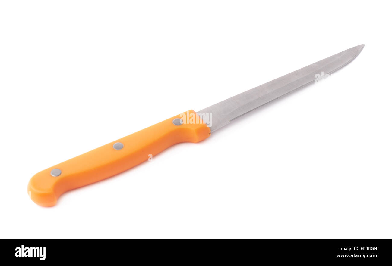 Steel kitchen knife isolated Stock Photo - Alamy