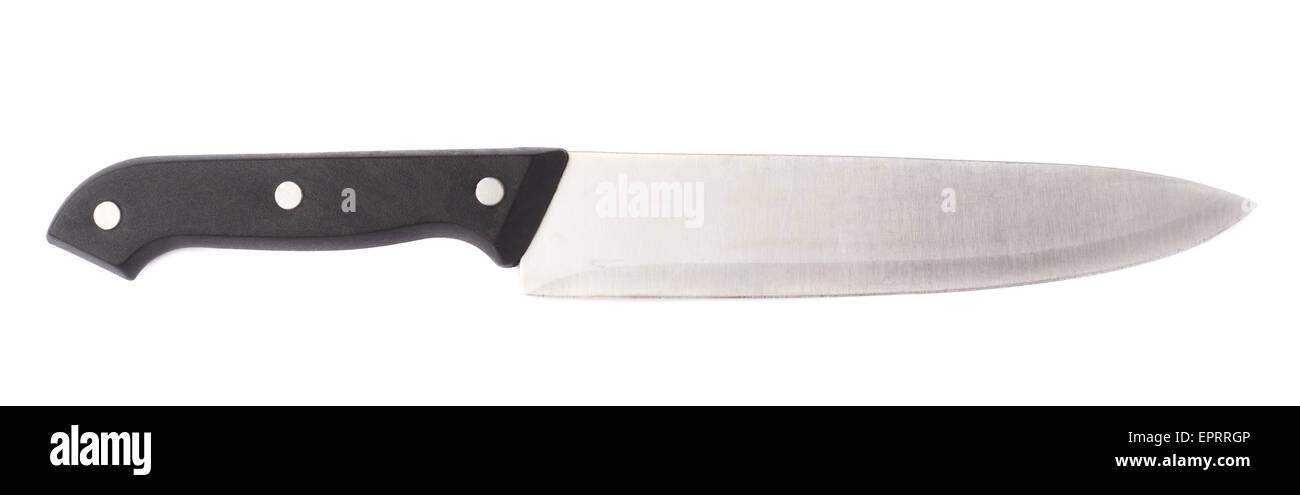 Steel kitchen knife isolated Stock Photo - Alamy