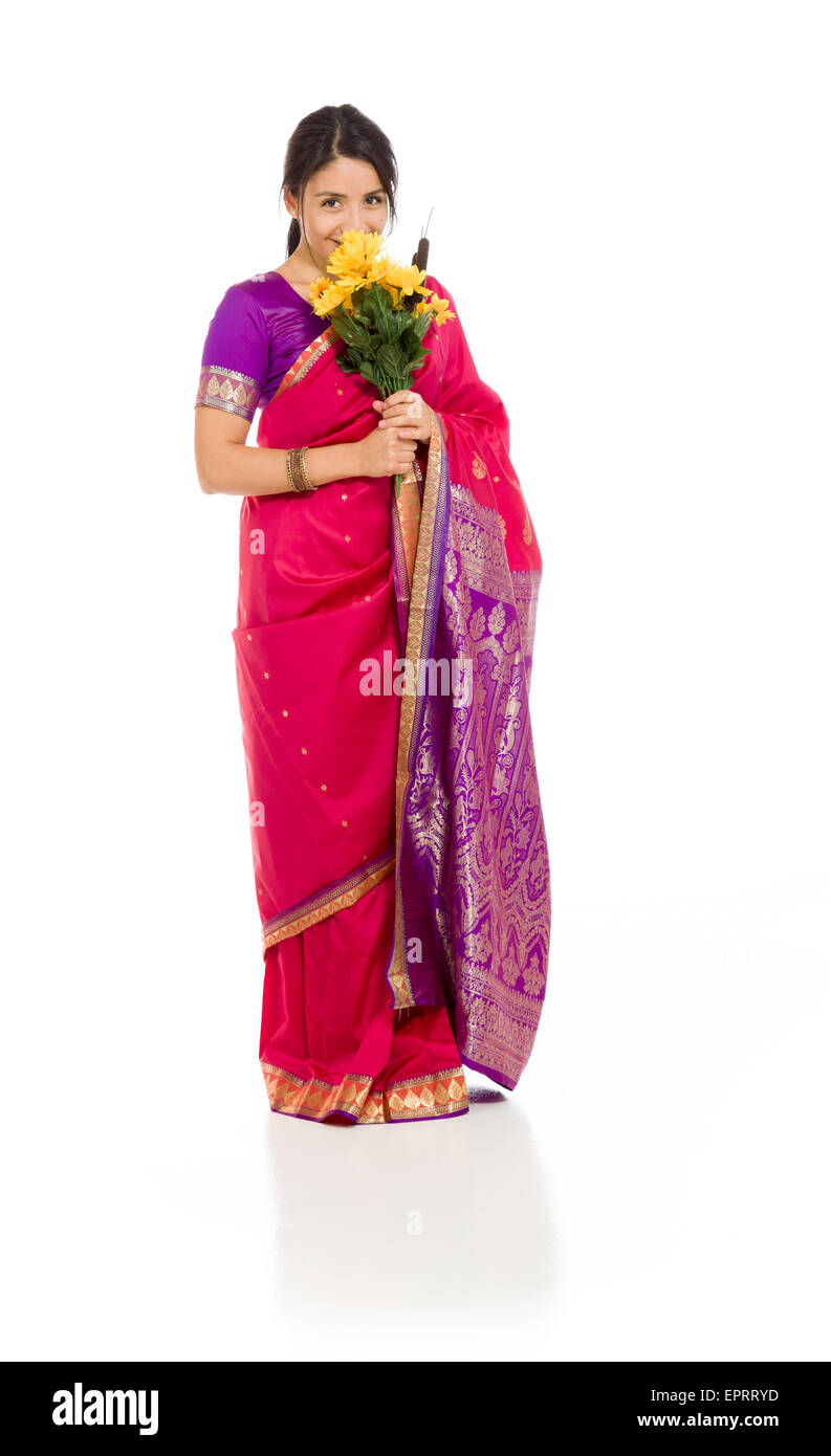 Model isolated on plain background in studio Stock Photo - Alamy