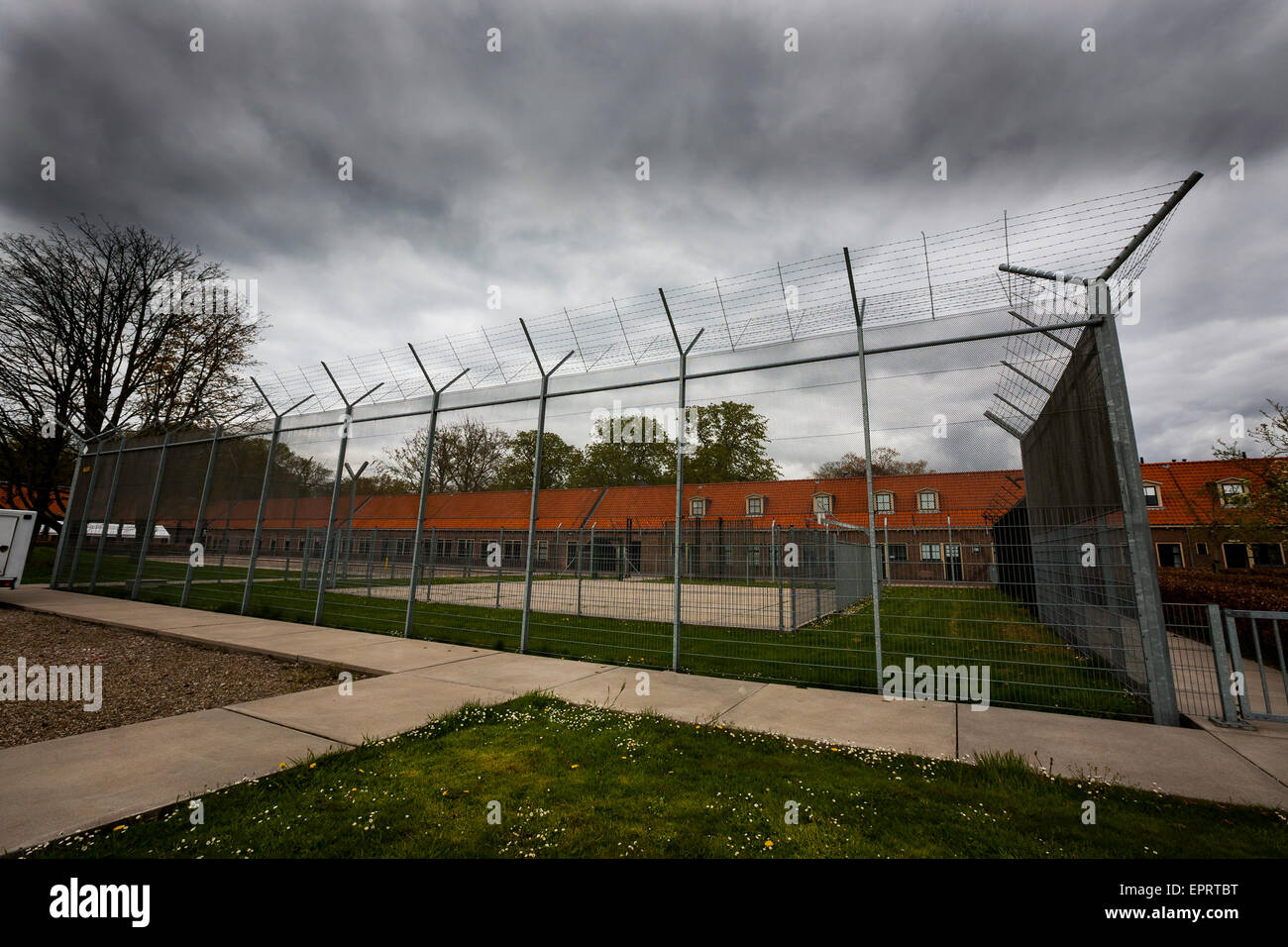 Outdoor place with electric fencing of Prison Museum at Veenhuizen the ...