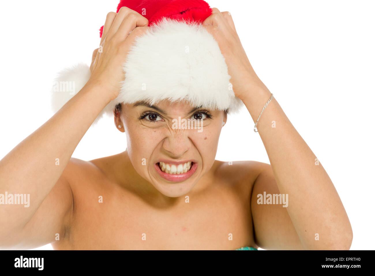 Model isolated on plain background in studio Stock Photo - Alamy