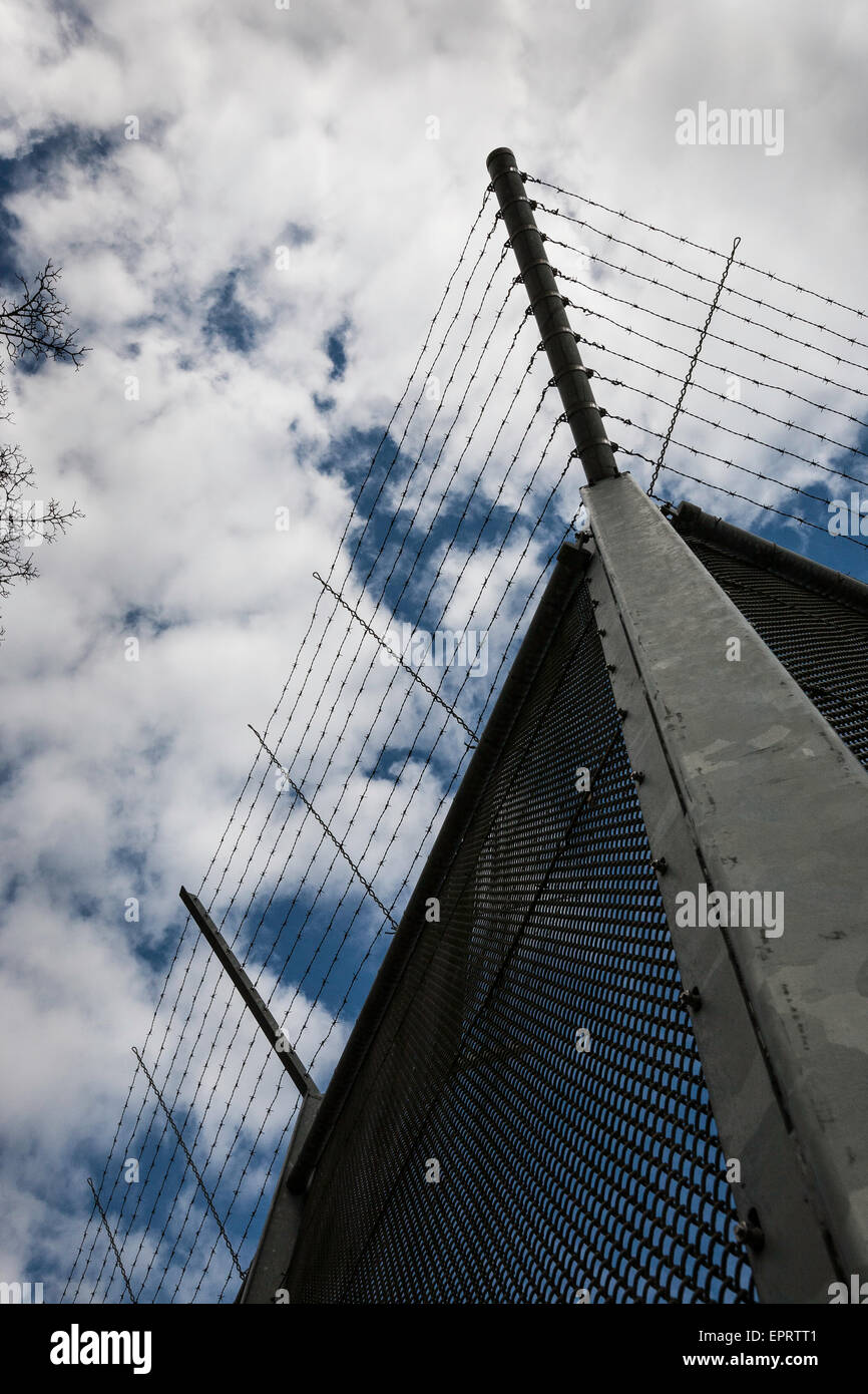 Outdoor place with fence and barbed wire Prison Museum at Veenhuizen in ...