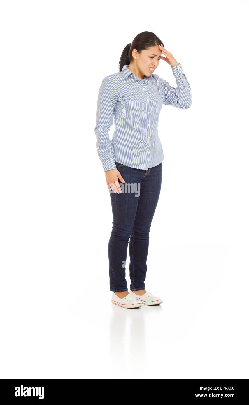 Model isolated on plain background in studio Stock Photo - Alamy