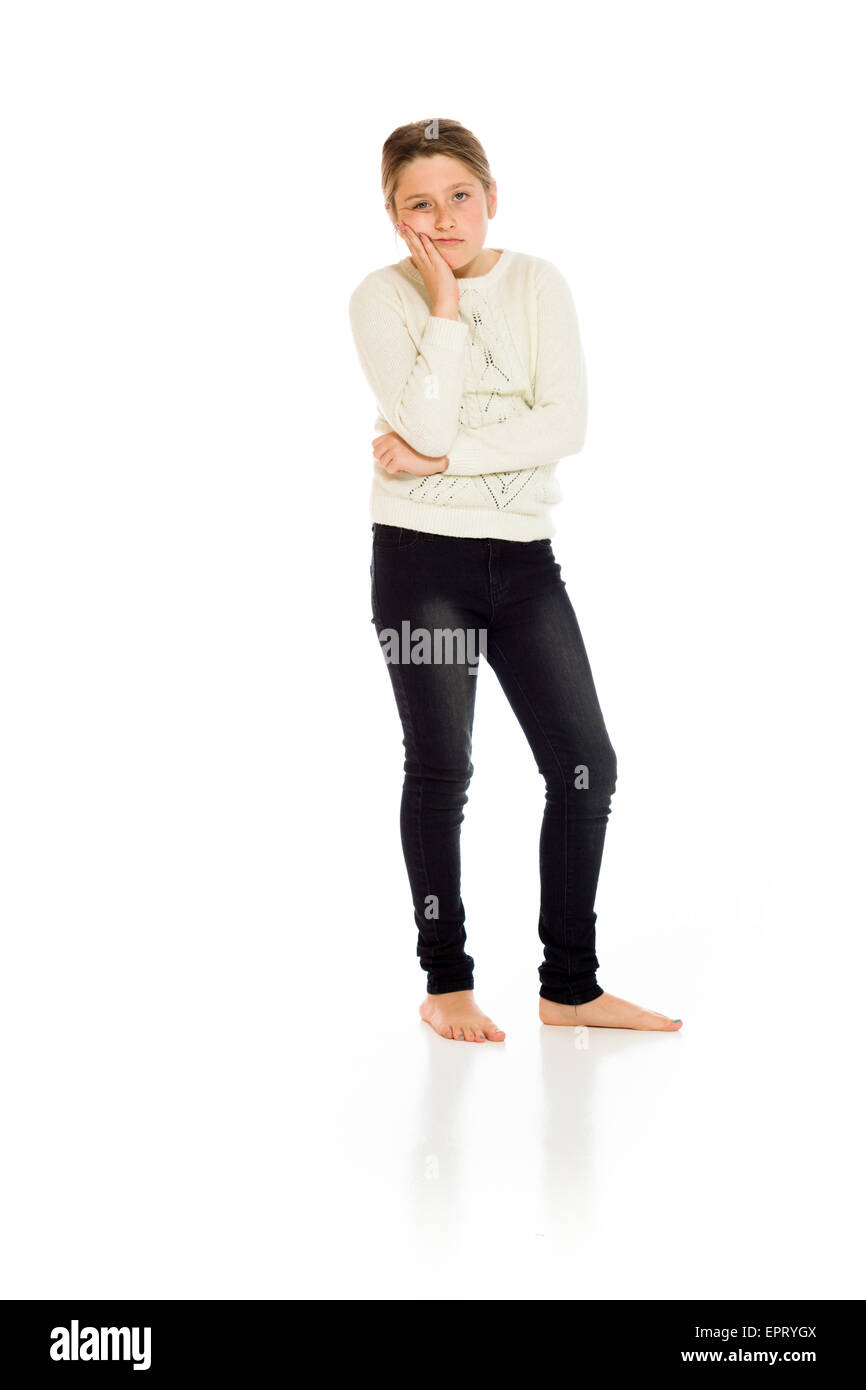 Model isolated on plain background in studio Stock Photo - Alamy