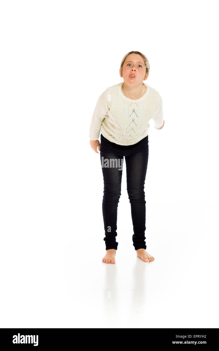 Model isolated on plain background in studio Stock Photo - Alamy