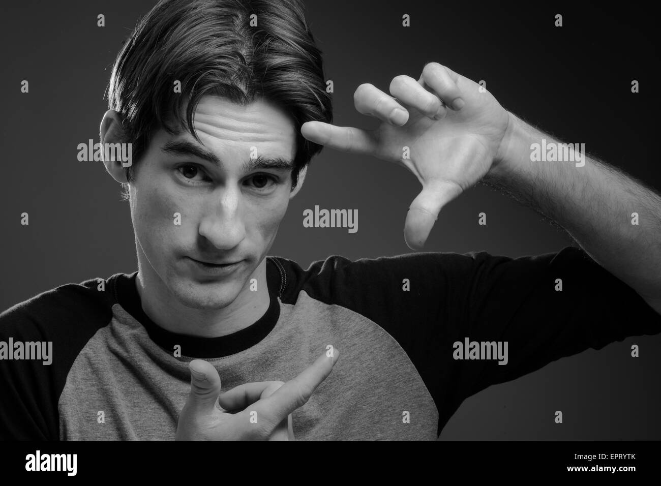 Model isolated framing with fingers Stock Photo - Alamy