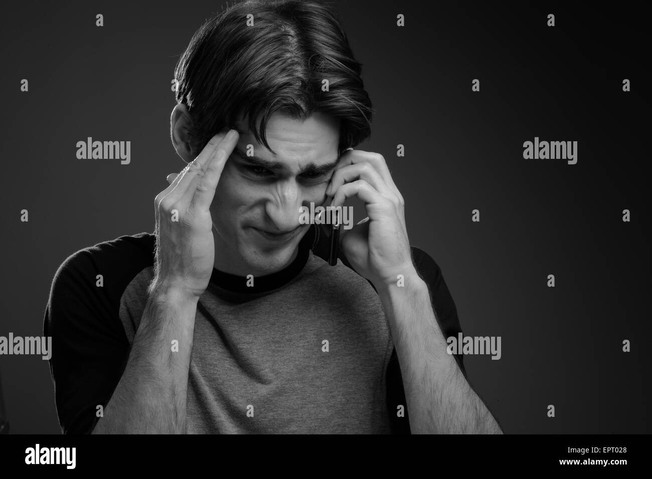Model isolated with headache Stock Photo - Alamy