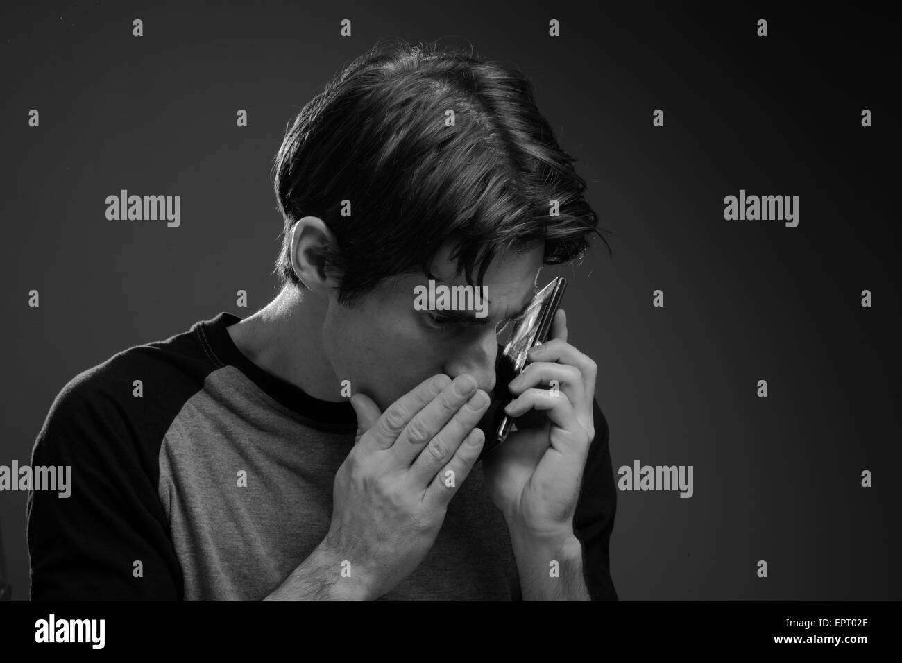 Model isolated talking shouting voice Stock Photo - Alamy