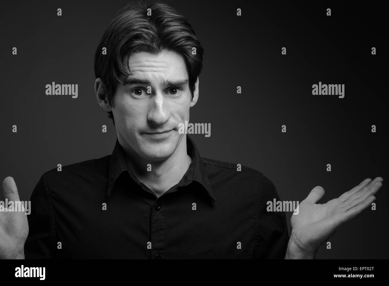 Model isolated puzzled Stock Photo - Alamy