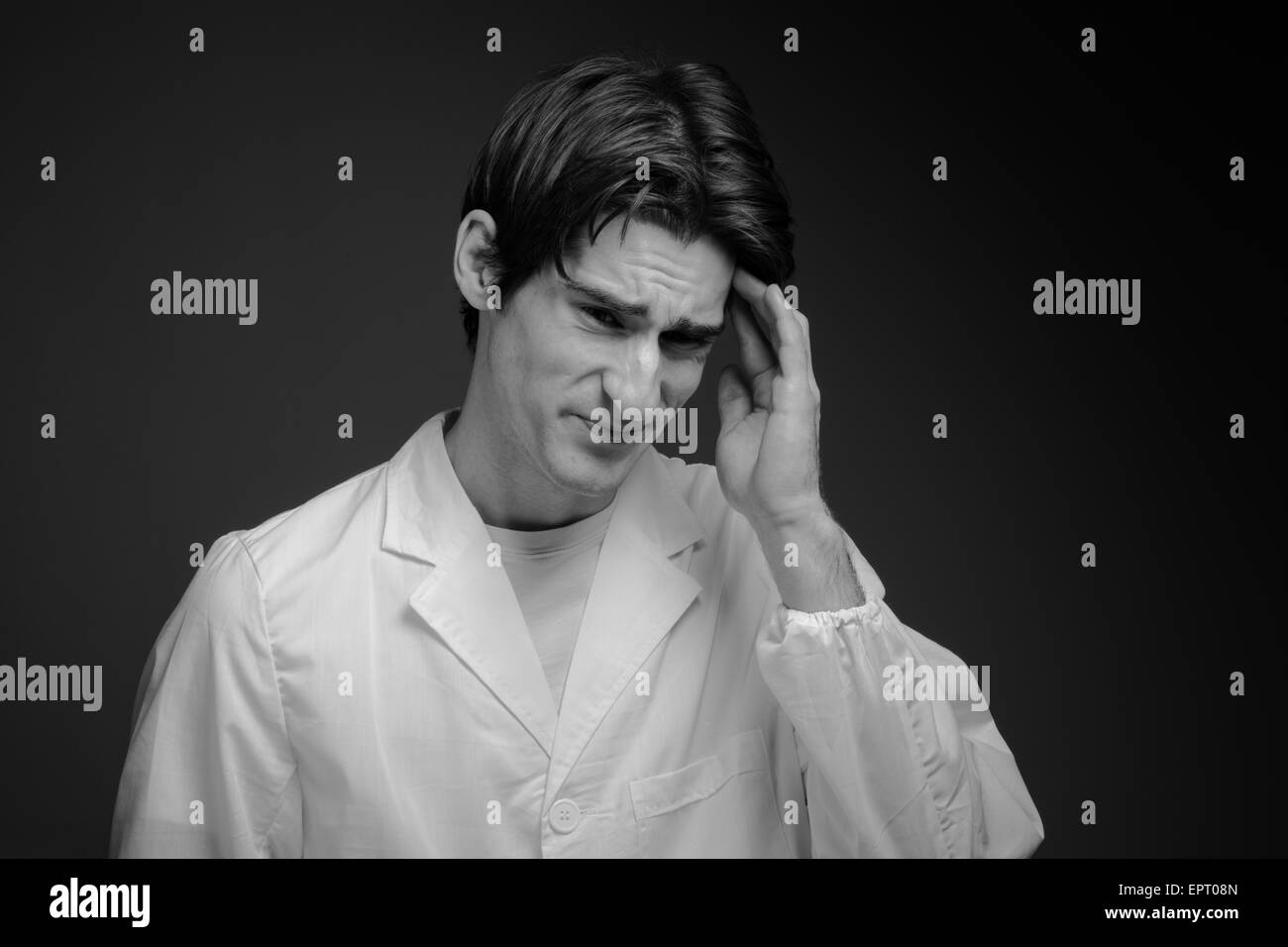 Model isolated with headache Stock Photo - Alamy