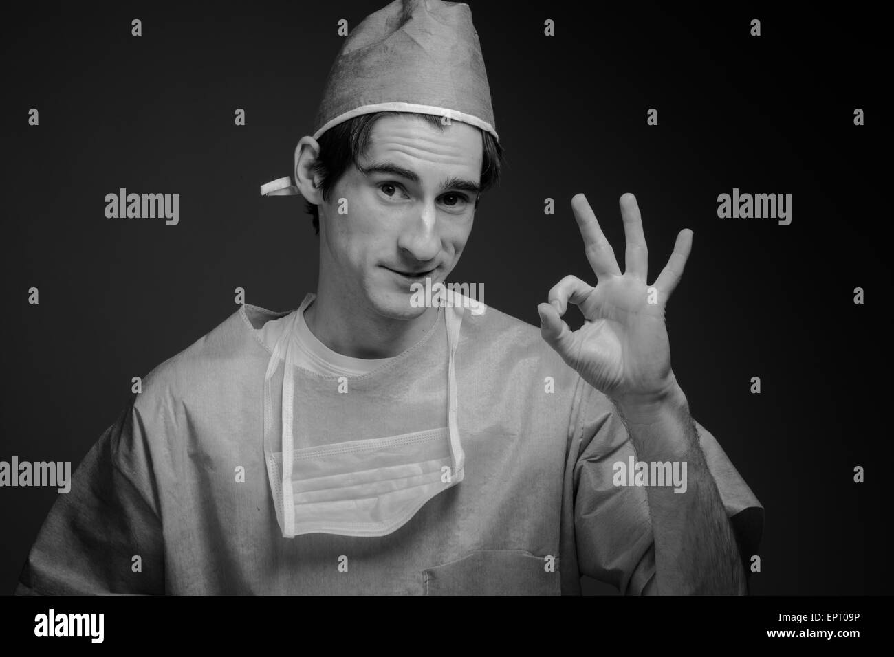 Model isolated ok sign Stock Photo - Alamy