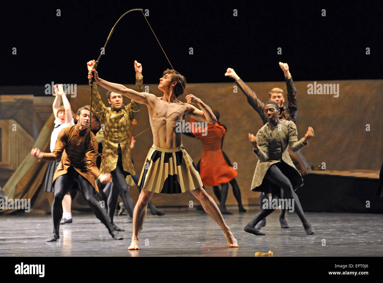 Dresden, Germany. 20th May, 2015. Dancers of the Semperoper Ballet are pictured during a ...
