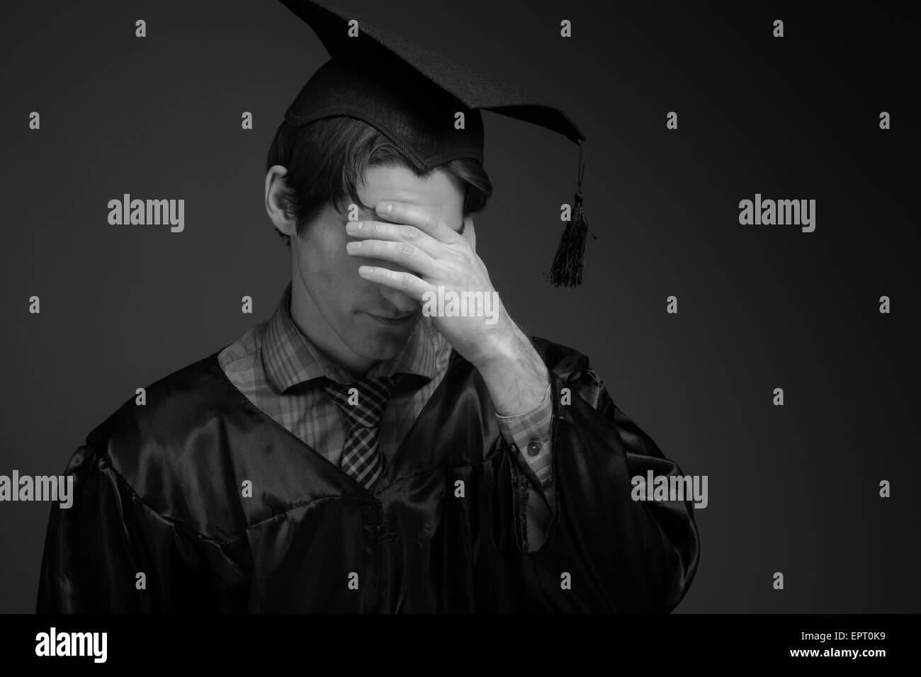 Model hiding face shame Stock Photo - Alamy