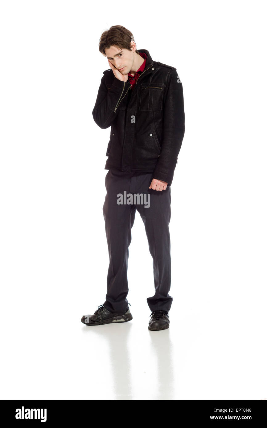 Model isolated on plain background in studio Stock Photo - Alamy
