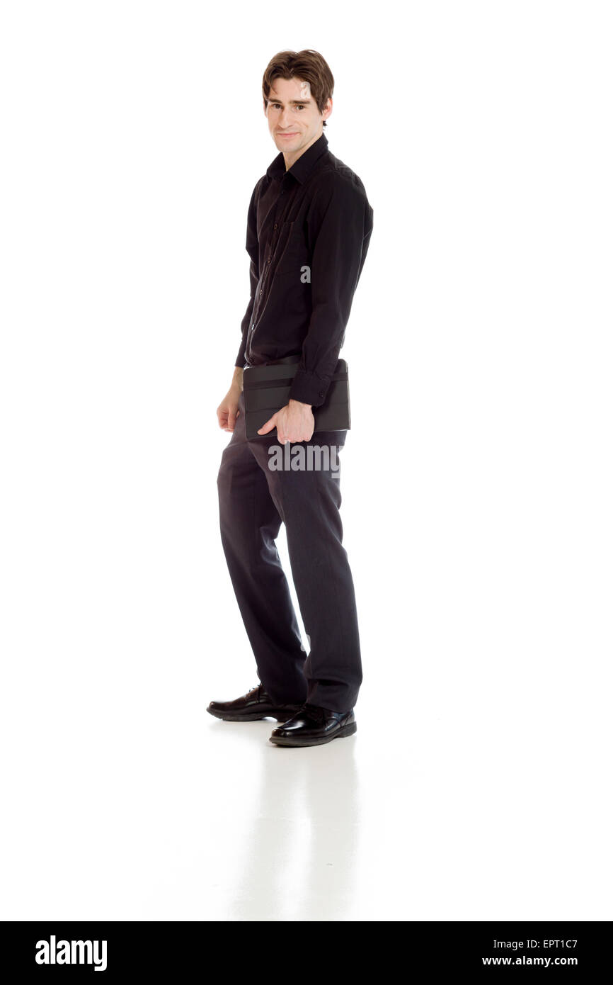 Model isolated on plain background in studio Stock Photo - Alamy