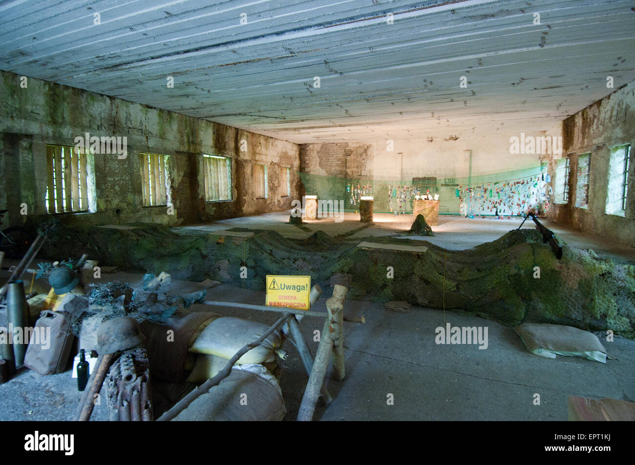 Shooting range in Jodl bunker in Wolfsschanze, Hitler's Wolf's Lair ...