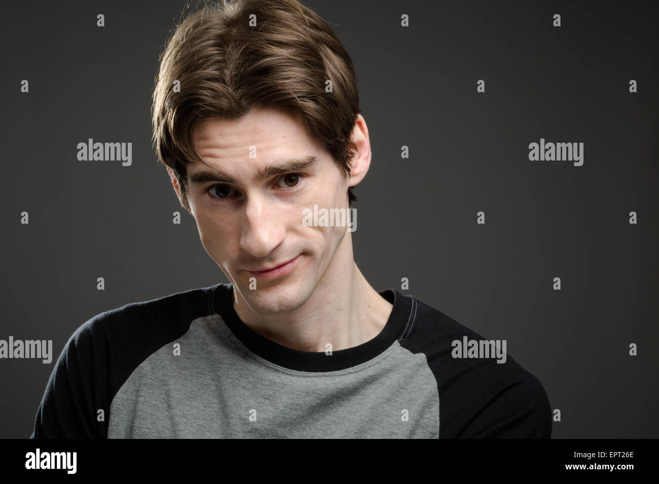 Model isolated on plain background in studio Stock Photo - Alamy
