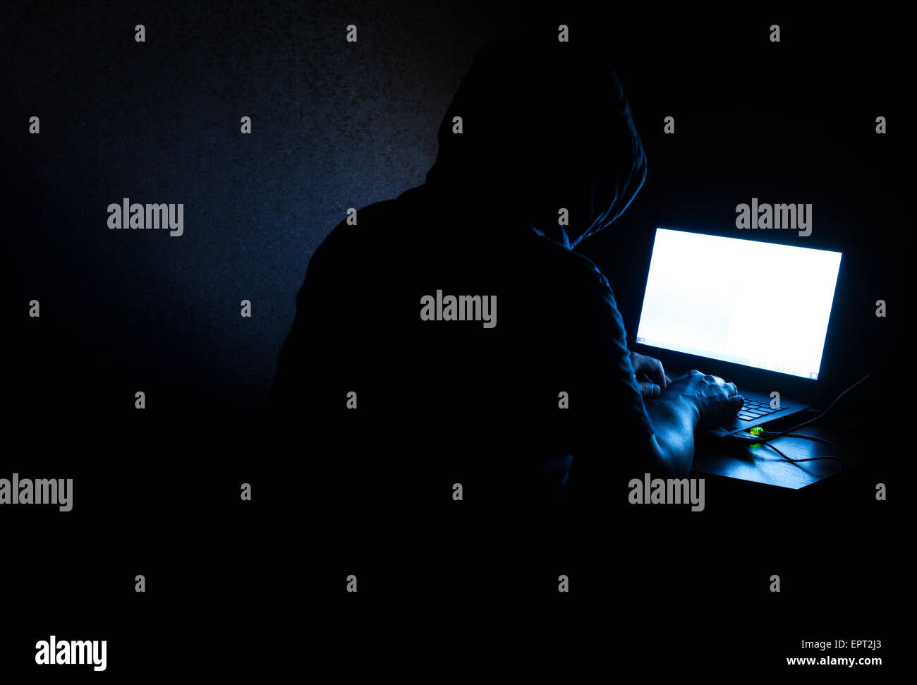 Dark web hacker silhouette hi-res stock photography and images - Alamy
