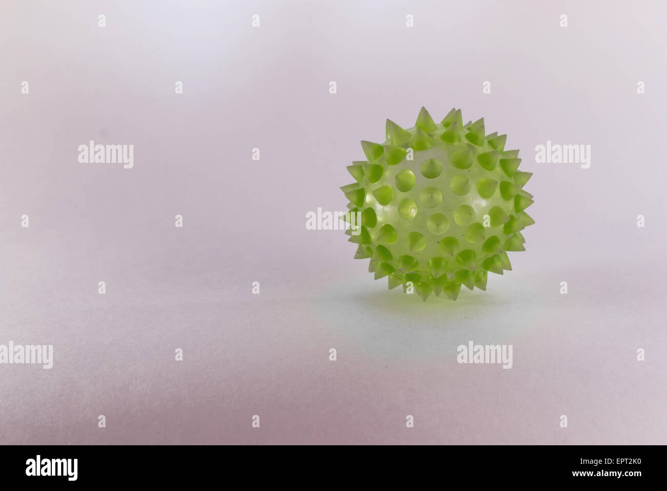 Green colored sphere shaped virus with many protein spikes Stock Photo ...