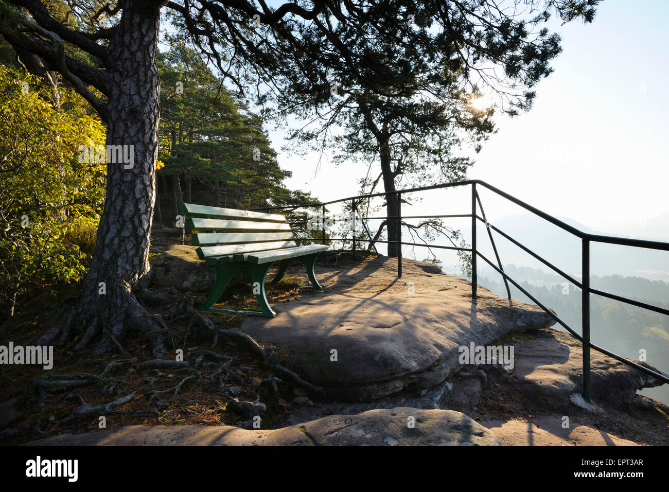 Observation Point on Mountain with Bench, Hochstein, Dahn, Dahner ...