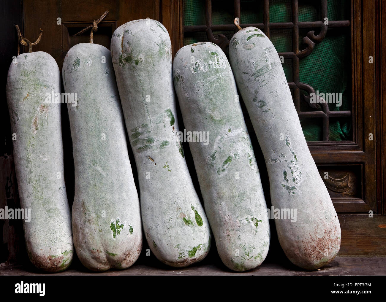 Green Vegetable Marrow in Kicthen Stock Photo - Alamy